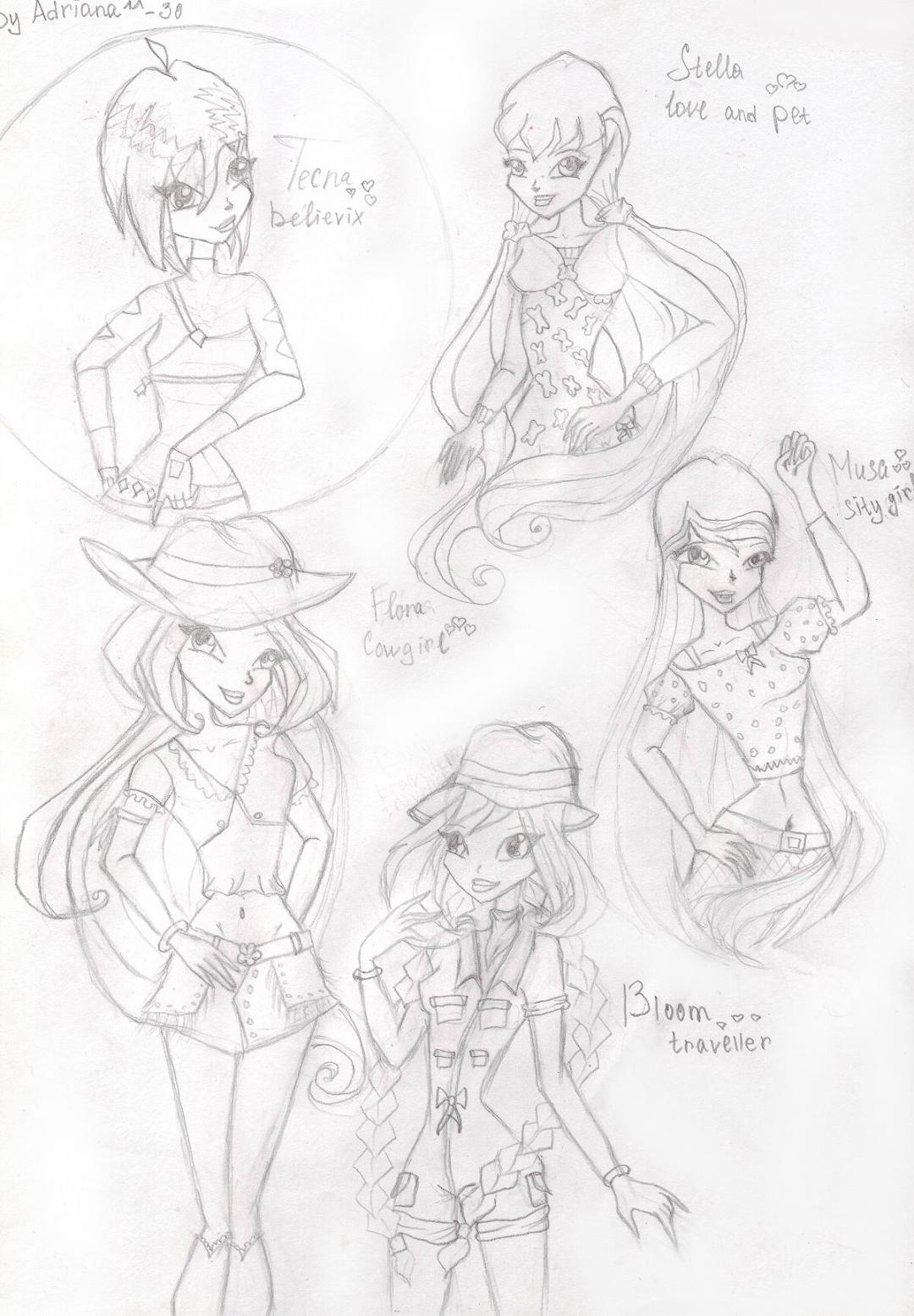 Sketch Winx - Рисунки - YouLoveIt.ru