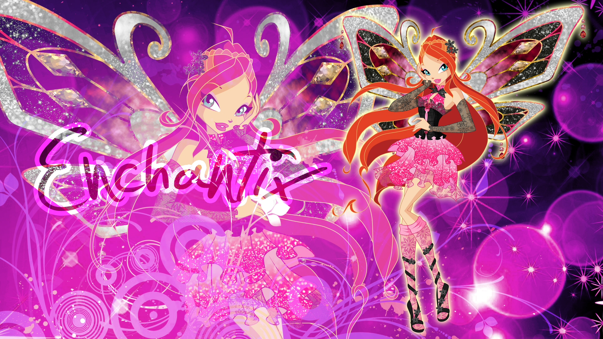 Pink Enchantix WallPapers(widescreen) - Винкс - YouLoveIt.ru