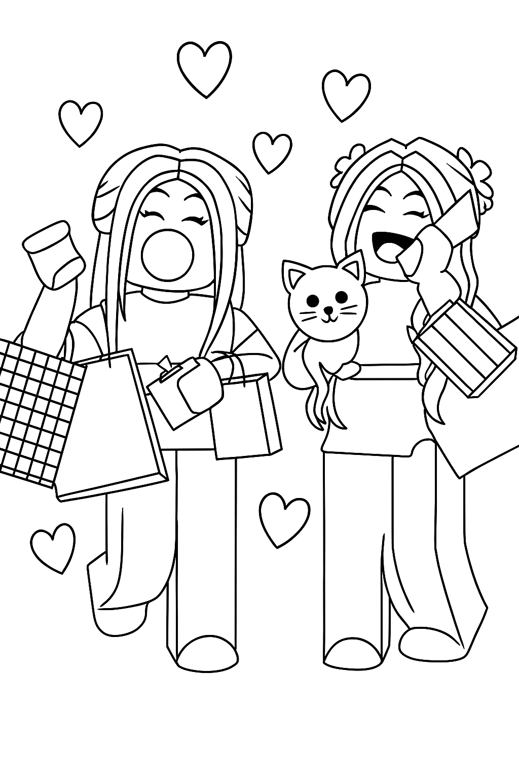 Раскраски Роблокс для девочек: любимые образы в твоём стиле - YouLoveIt.ru